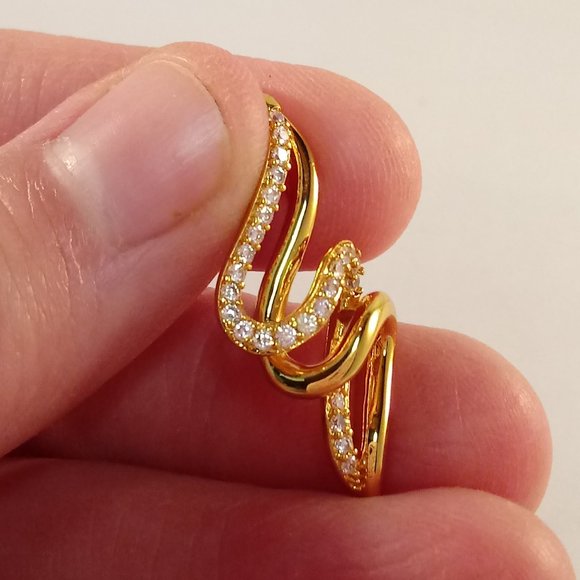 Jewelry | 18k Yellow Gold Filled Infinity Twist Rope Diamond Zircon ...